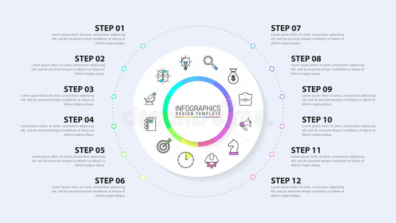 12 Steps Infographic Stock Illustrations – 636 12 Steps Infographic ...