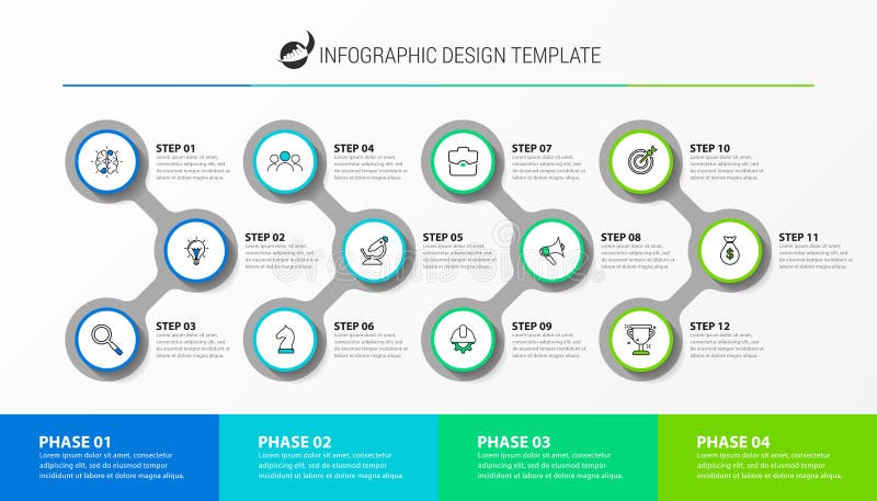 12 Steps Infographic Stock Illustrations – 636 12 Steps Infographic ...