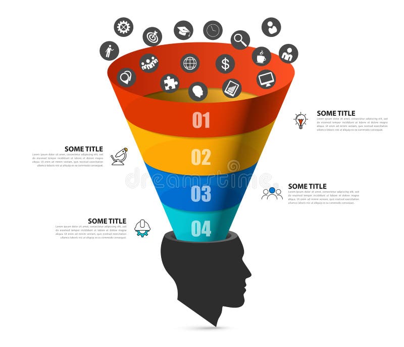 Four Part Funnel Graphic Stock Illustrations – 63 Four Part Funnel ...
