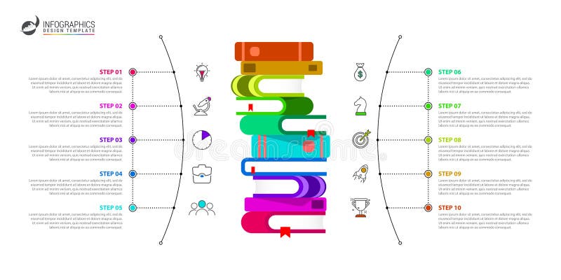 Design Bookmark Template. Infographics Timeline Stock Vector ...