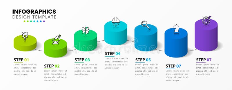 Arrow Infographic 7 Steps Stock Illustrations – 679 Arrow Infographic 7 ...