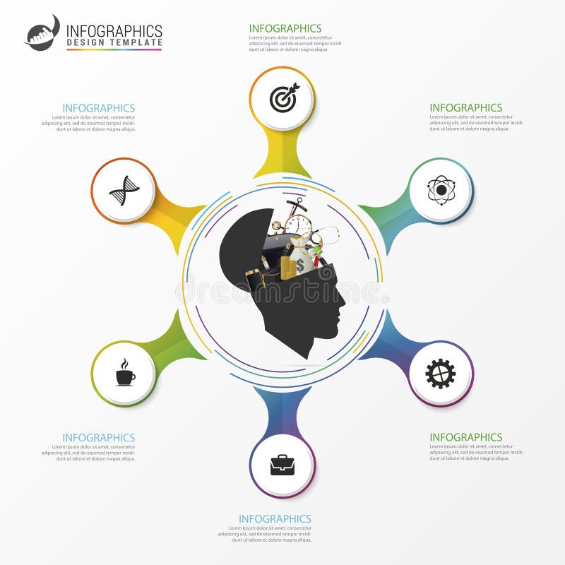 Creative Head. Human Brain. Abstract Concept. Vector. Symbol Stock ...