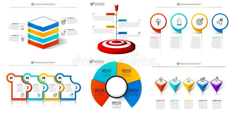 Infographic Design Template. Creative Set of Diagrams. Can Be Used for ...