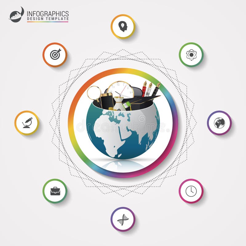 Infographic Design Template. Creative World. Vector Stock Vector ...