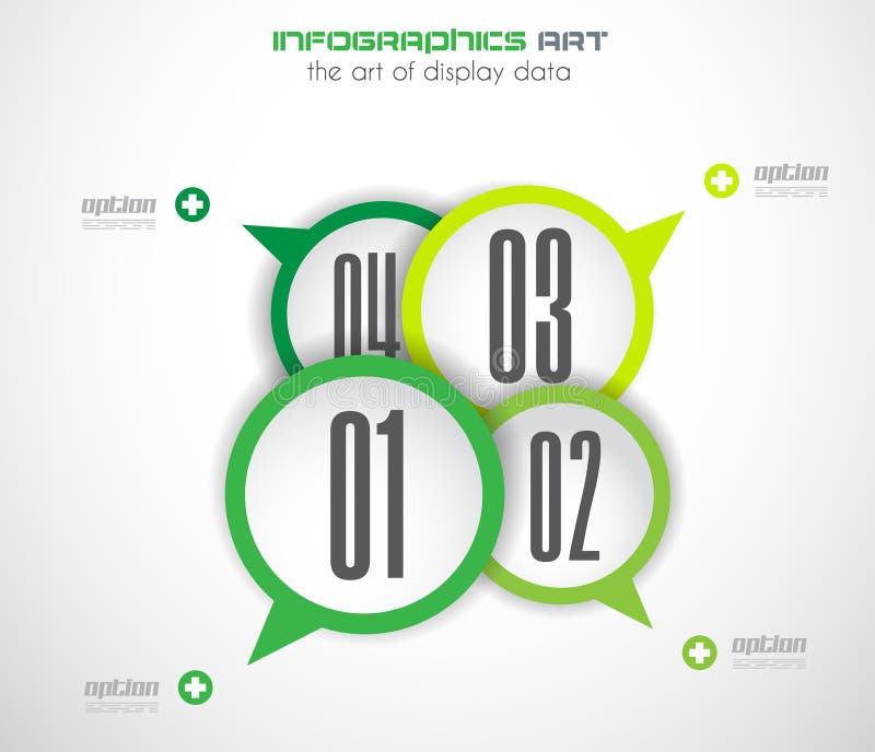 Infographic Design Template with Flat Design Panels Stock Illustration ...