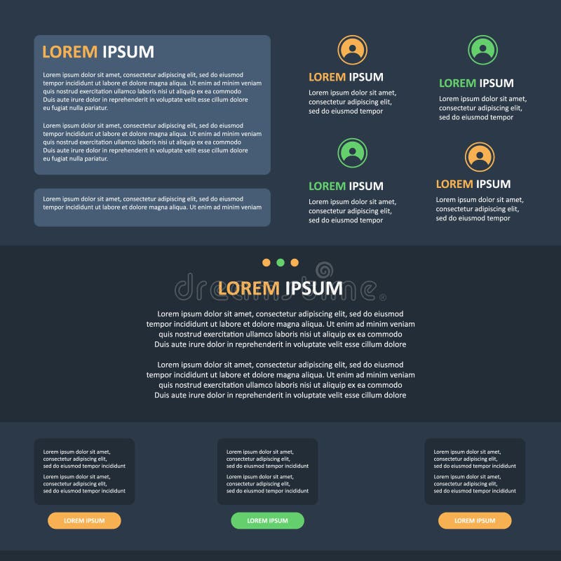 Infographic Design Template Flat Vector with Button Button Panel Stock ...