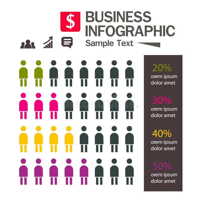 Infographic Design Template with Graphic Elements Set Illustration ...