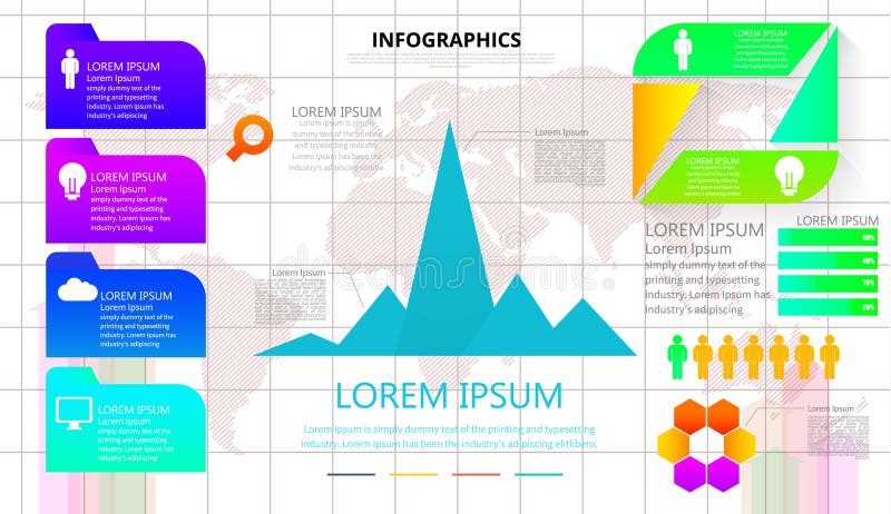 Infographic Design Template with Icons and Place for Your Data. Vector ...