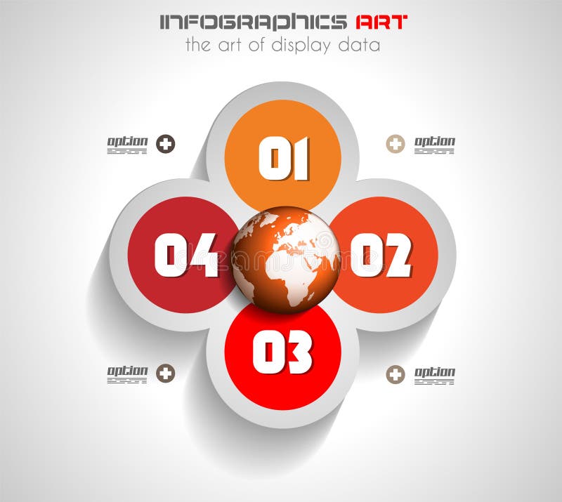 Infographic Design Template with Modern Flat Style. Stock Illustration ...