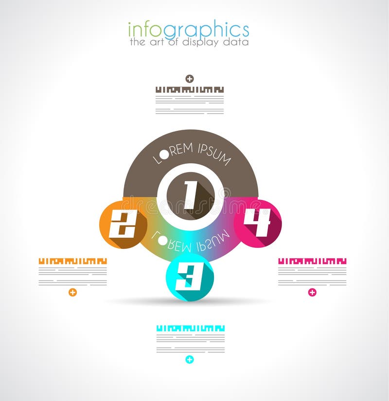 Infographic Design Template with Modern Flat Style. Stock Illustration ...