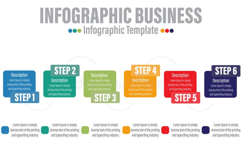 Infographic Design Template with Numbers Six 6 Option or Six 6 Steps ...