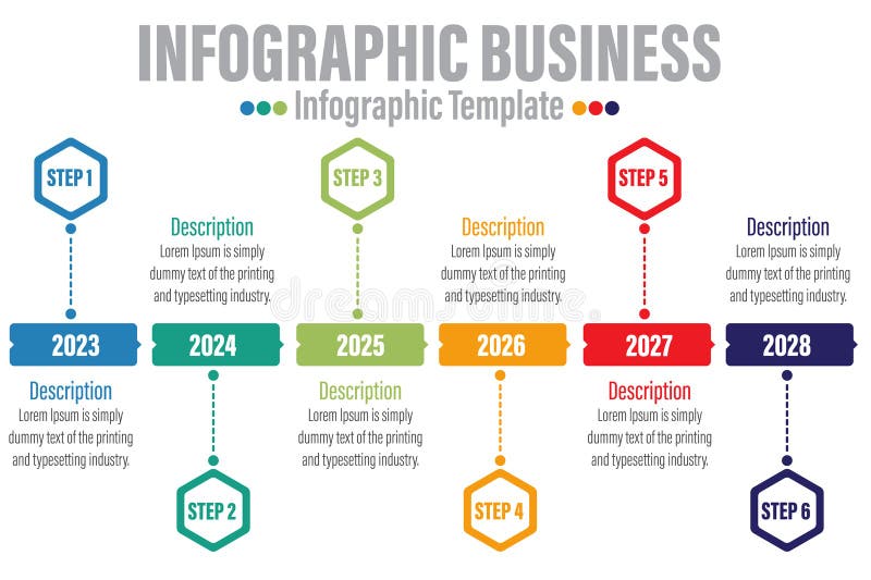 Infographic Design Template with Numbers Six 6 Steps, Six 6 Option Can ...