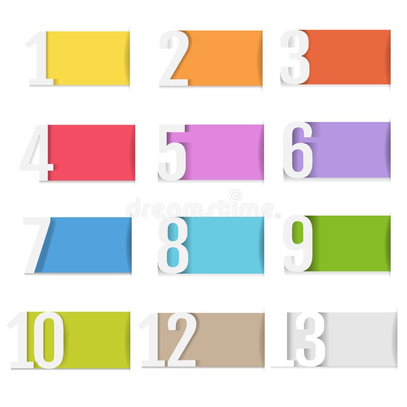 Infographic Design Template with Numbers White Background Stock Vector ...