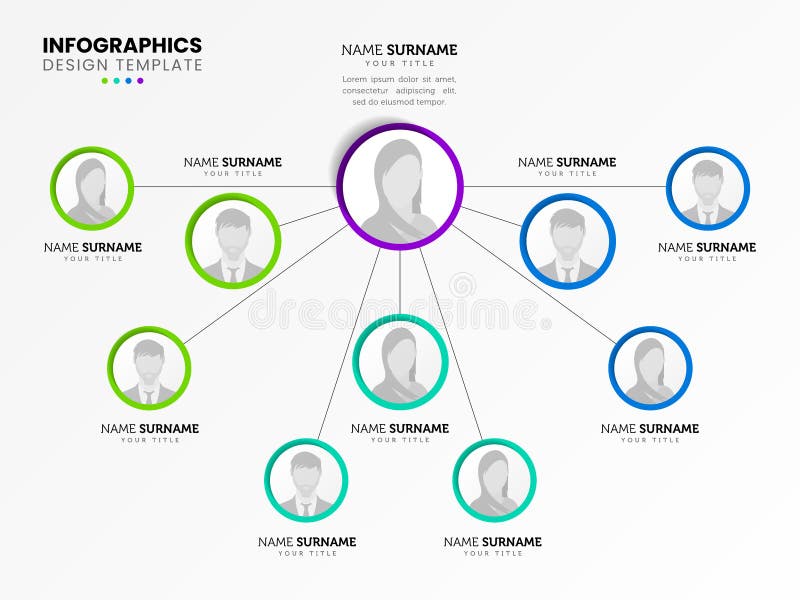 Infographic Design Template. Organization Chart Stock Vector ...