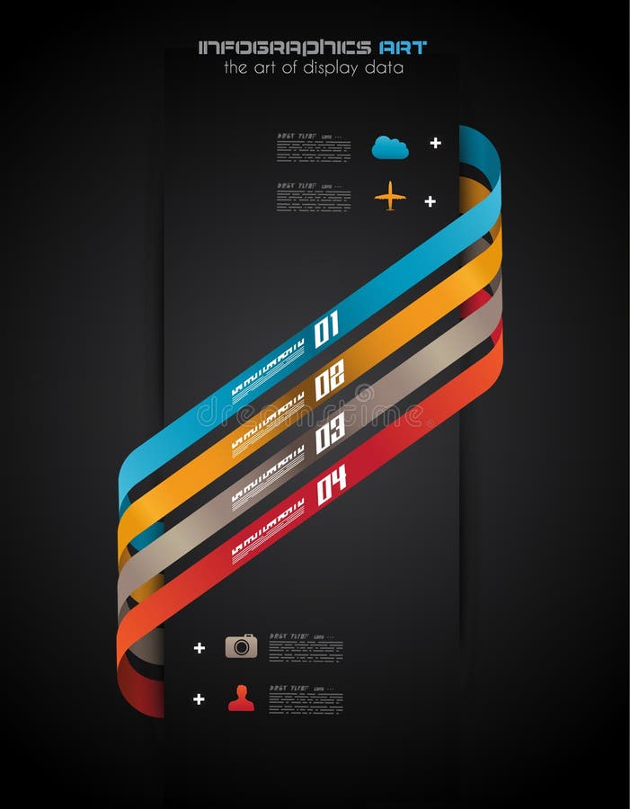 Infographic Design Template with Paper Tags. Stock Vector ...