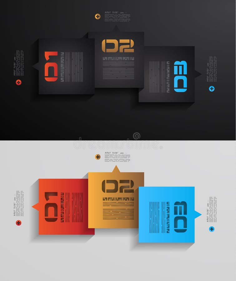 Infographic Design Template with Paper Tags. Stock Vector ...