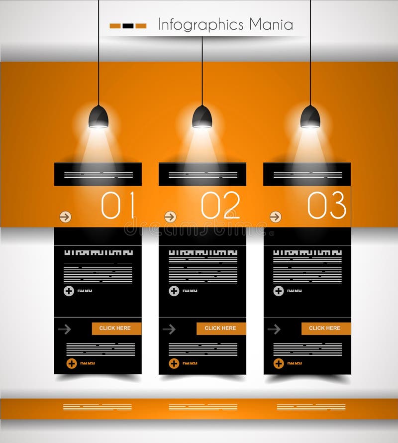 Infographic Design Template with Paper Tags. Stock Illustration ...