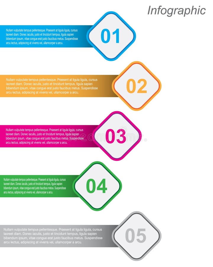 Infographic Design Template with Paper Tags. Stock Vector ...