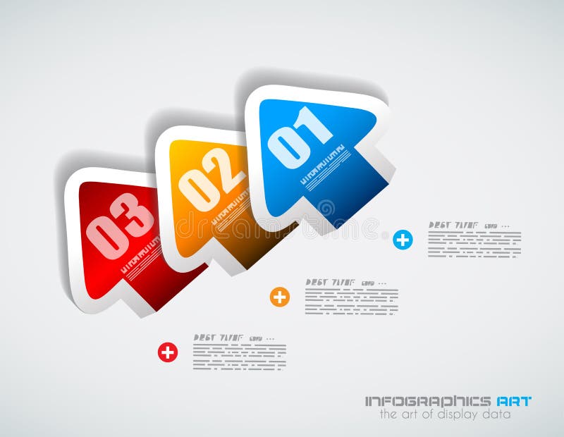 Infographic Design Template with Paper Tags. Stock Vector ...