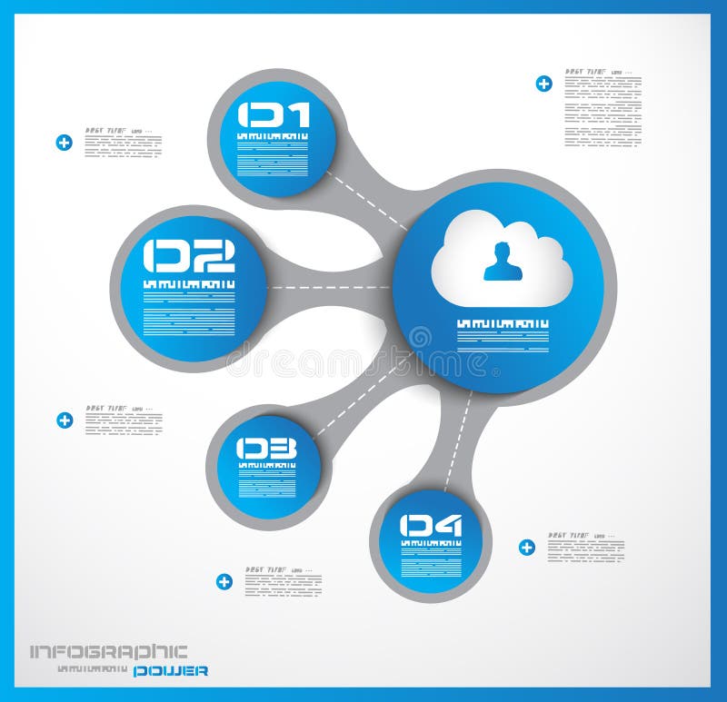 Infographic Design Template with Cloud Concept Stock Vector ...
