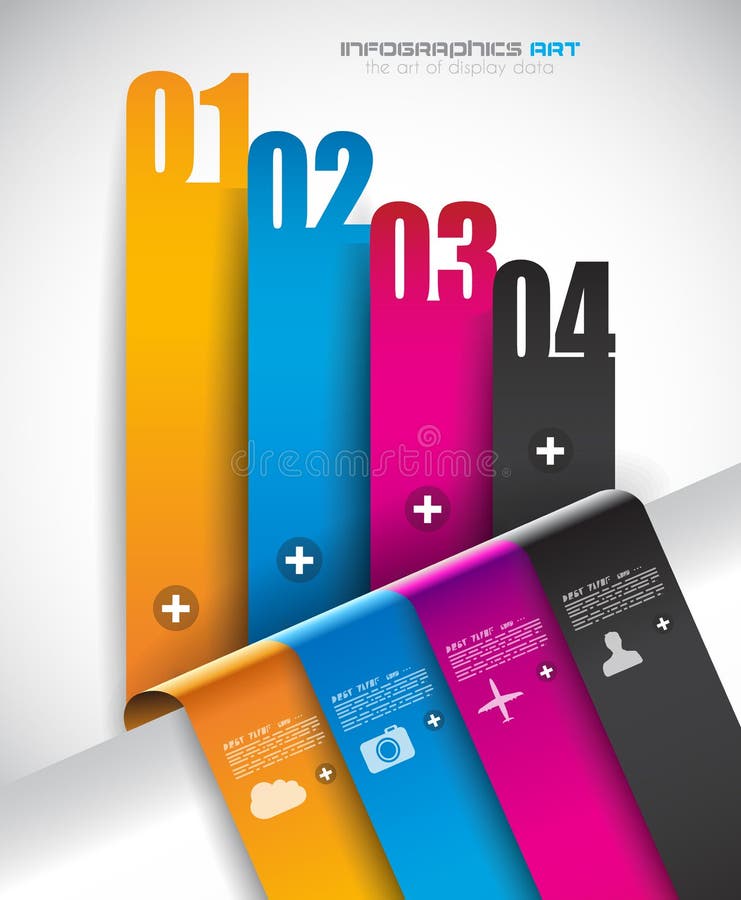 Infographic Timeline Template. Vector Banner with 5 Options, Steps ...