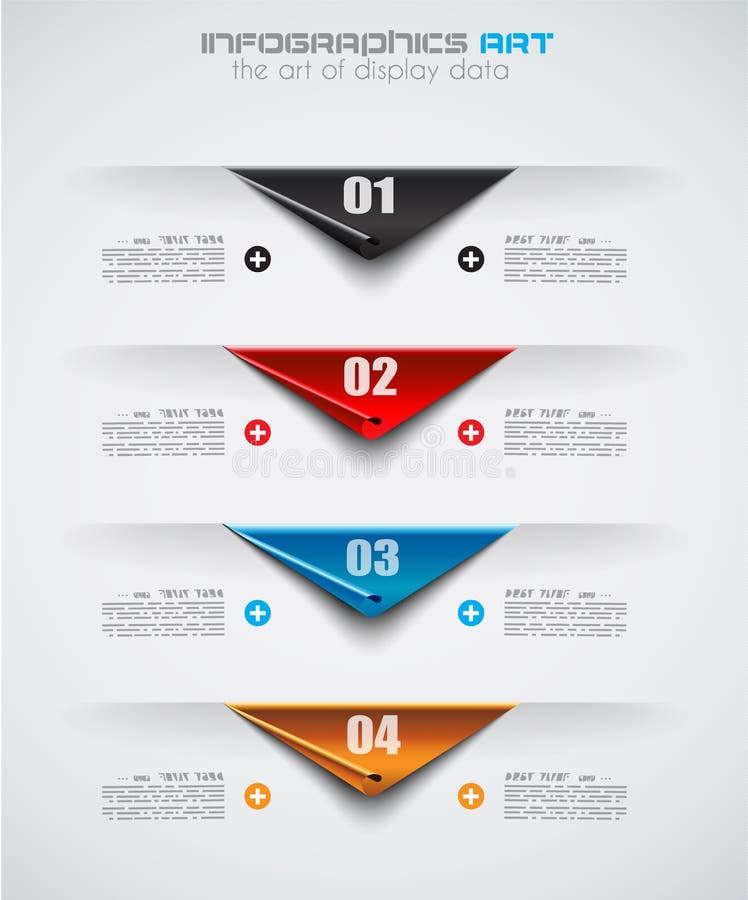 Infographic Design Template with Paper Tags. Stock Illustration ...