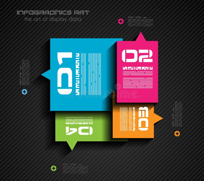 Infographic Design Template with Paper Tags. Stock Illustration ...