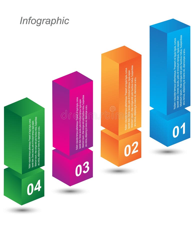 Infographic Design Templates in the Form of a 3D Box. Stock Vector ...