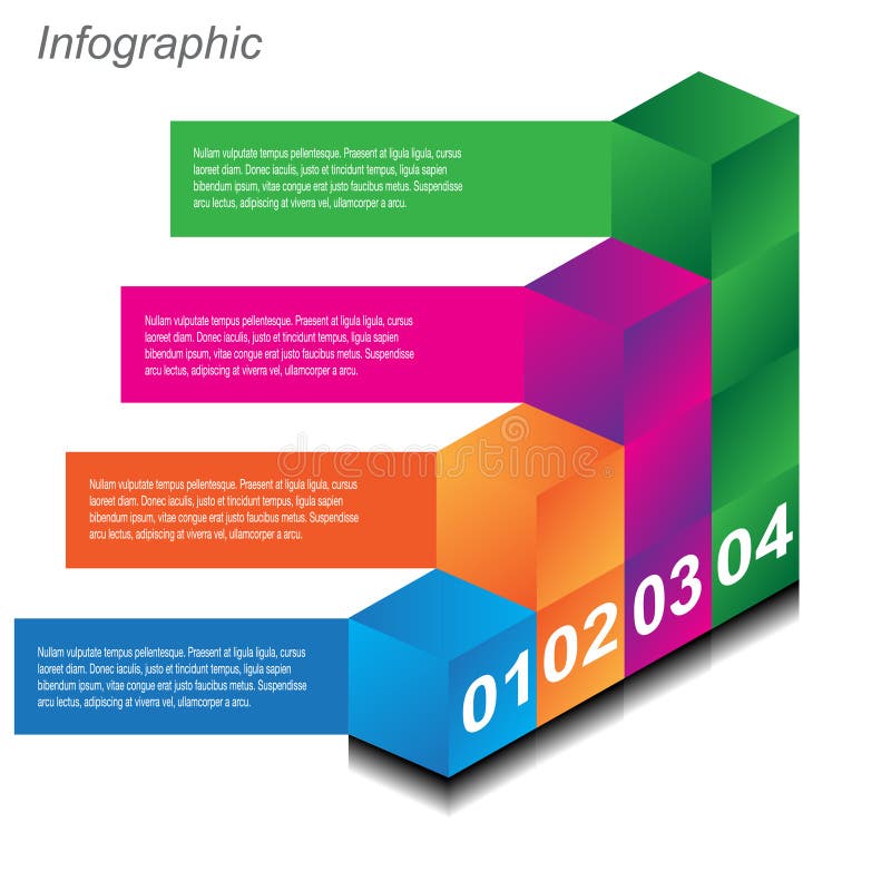 Infographic Design Templates in the Form of a 3D Box. Stock Vector ...