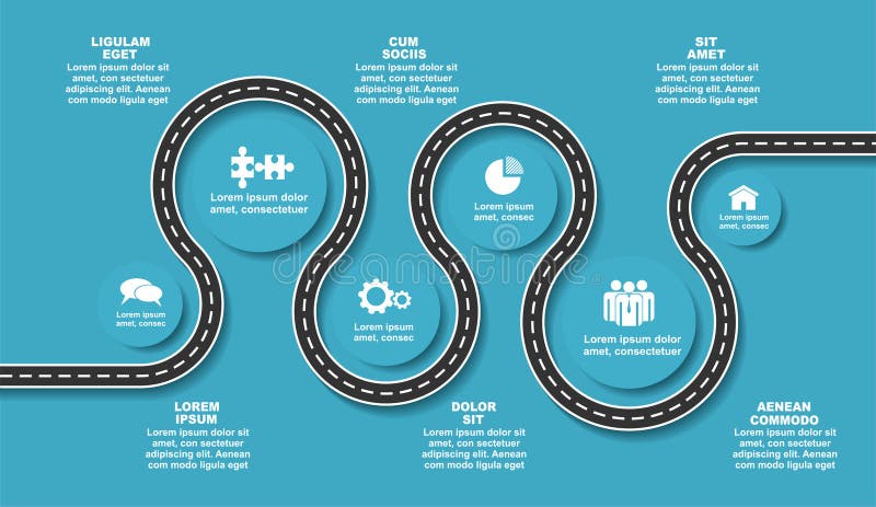Navigation Roadmap Infographic Timeline Concept with Place for Your ...