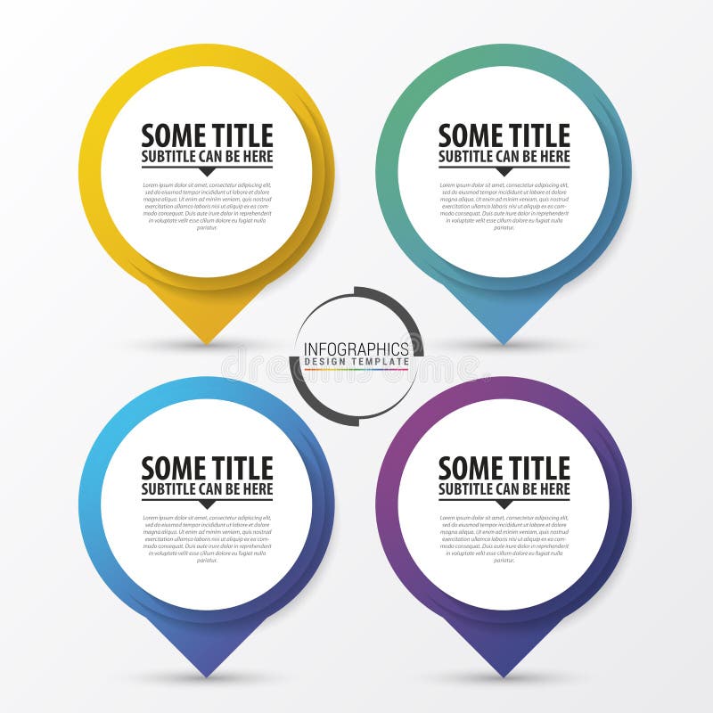Infographic Design Template. Pointers Stock Vector - Illustration of ...