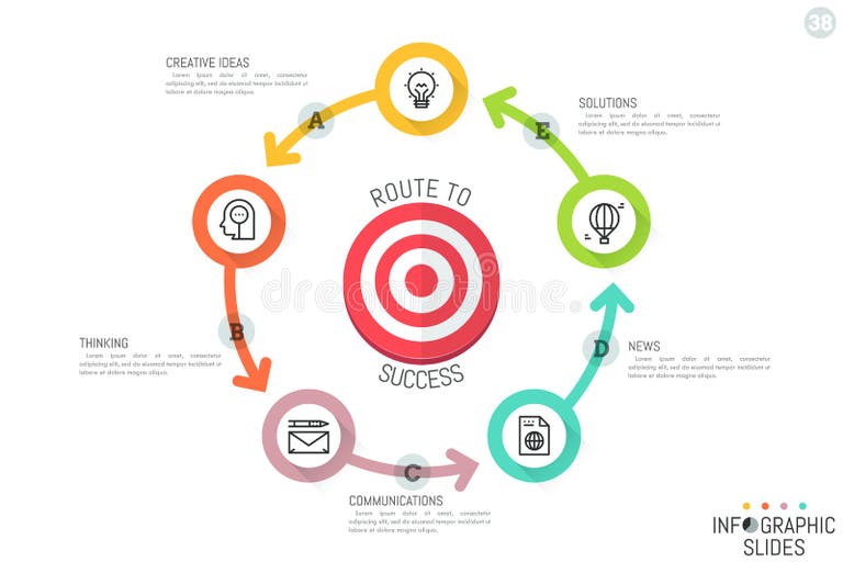Multicolored Circular Arrow Chart Stock Illustrations – 120 ...