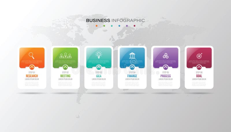 Infographic Design Template Six Option, Process or Step for ...