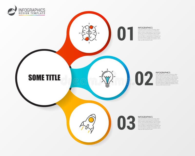 Infographic Design Template. Organization Chart with 3 Steps Stock ...