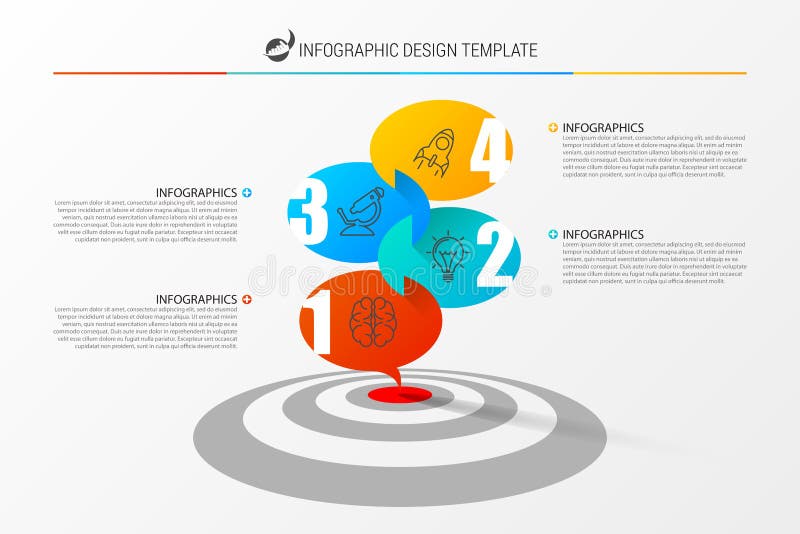 Infographic Design Template with Target. Vector Illustration Stock ...