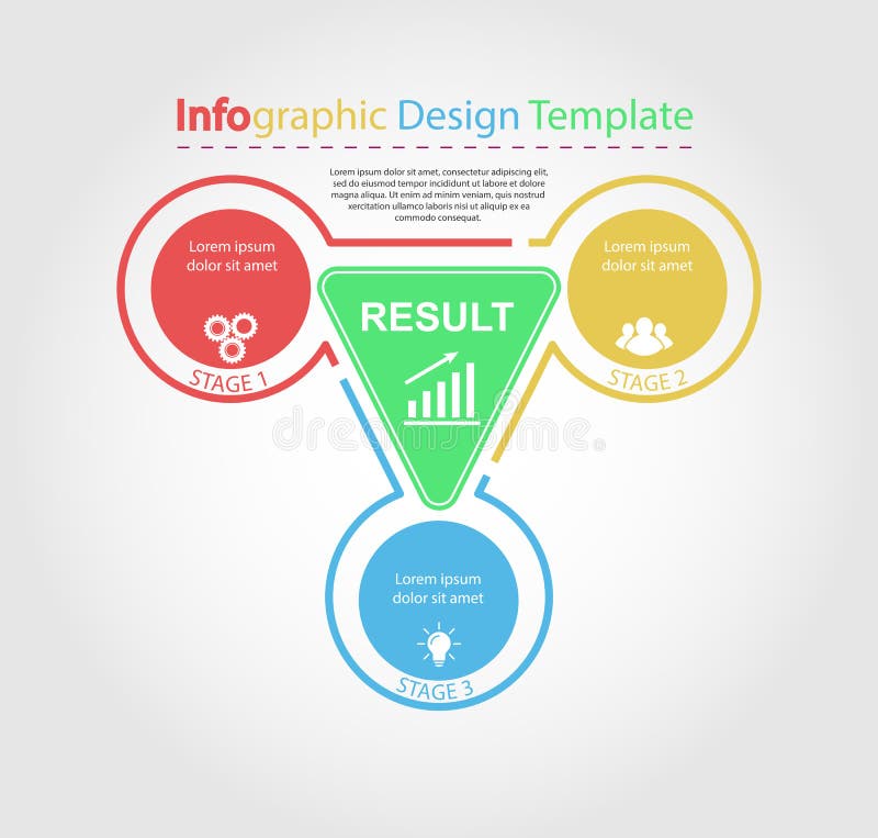 Infographic Design Template. Three Steps To Business Success, Training ...