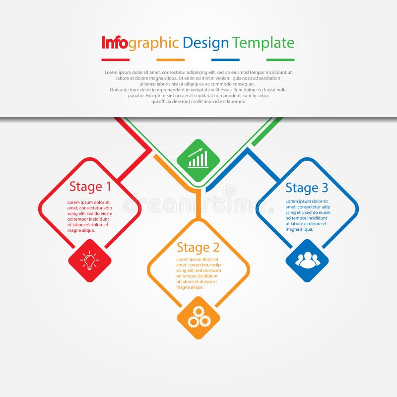 Infographic Design Template. Three Steps To Business Success, Training ...