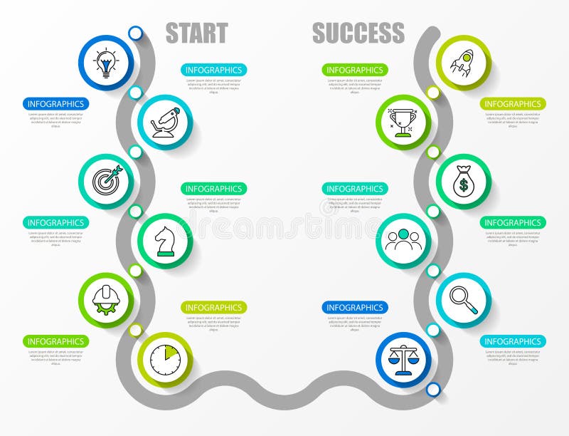 12 Steps Infographic Stock Illustrations – 636 12 Steps Infographic ...
