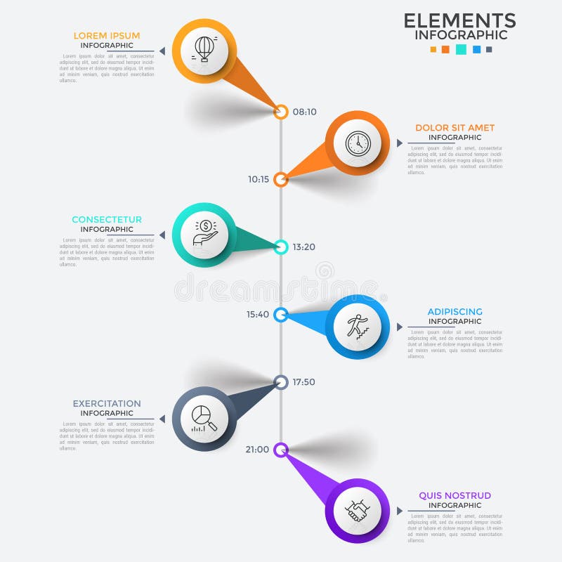 Infographic Design Template Stock Vector - Illustration of chart ...