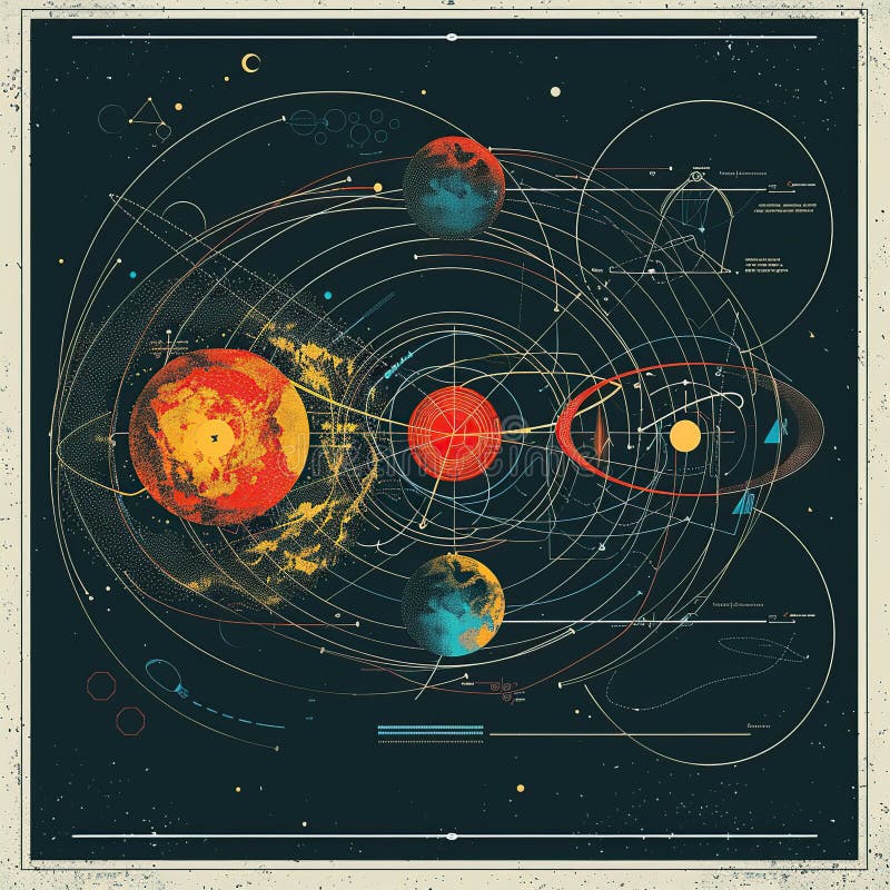 Infographic Detailing the Four Fundamental Forces of Physics Stock ...