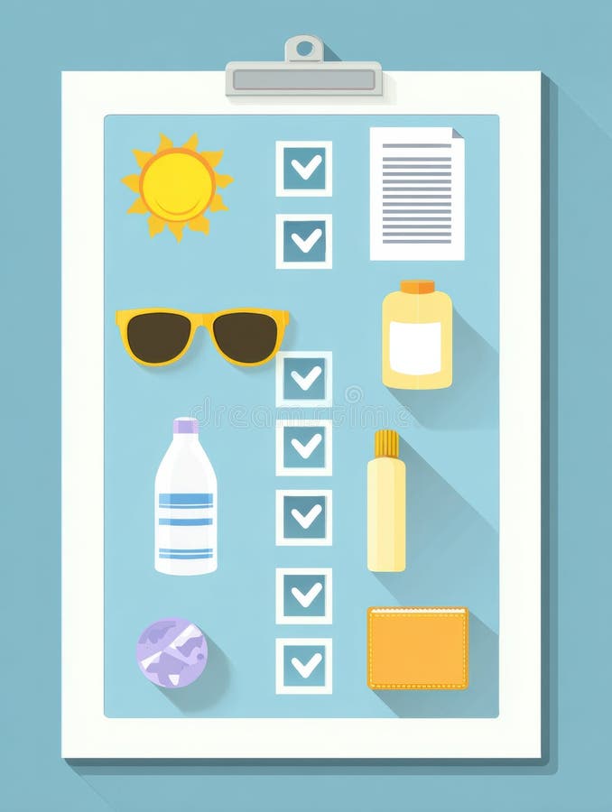 Sun Damage Prevention Checklist Infographic Outlining Essential Items ...