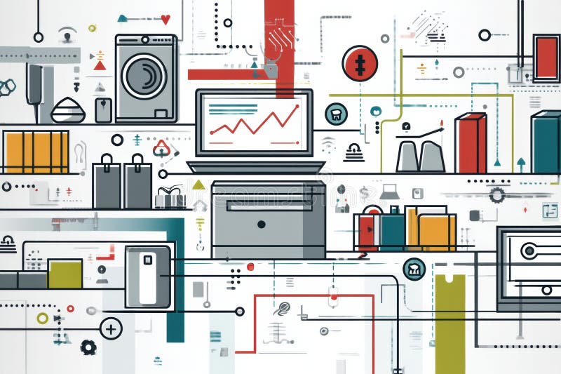 Supply Chain Breakdown Infographic Illustrating the Flow of ...