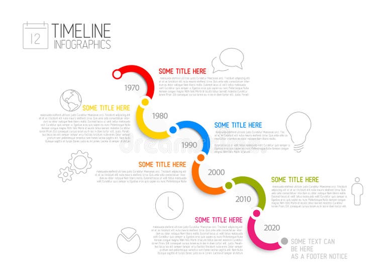 Infographic Diagonal Timeline Report Template Stock Vector ...