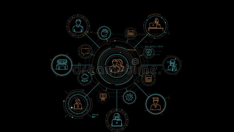 Animated Infographic Diagram on the Theme of Team Management and AI ...