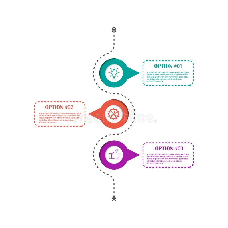 Infographic Diagram of the Process. 3 Steps of Options To Achieve ...