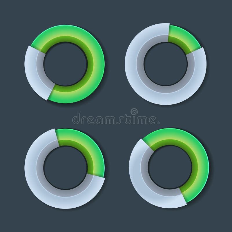Infographic Diagram Ring Diagram Set Vektor Vektor Illustrationer ...