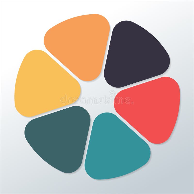 Infographic Diagram Template with 6 Options / Parts / Sections ...