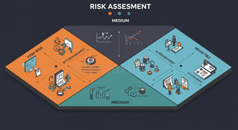 Infographic with a Diamond-shaped Layout, Divided into Four Quadrants ...