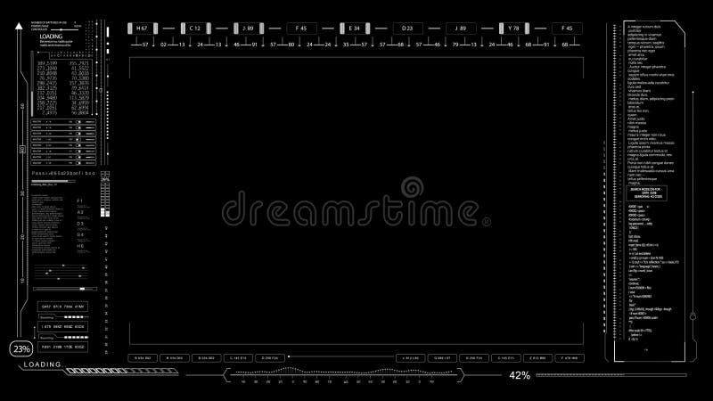 PNG Alpha.Sci Fi HUD Viewfinder.HUD Technological Screen Interface with ...