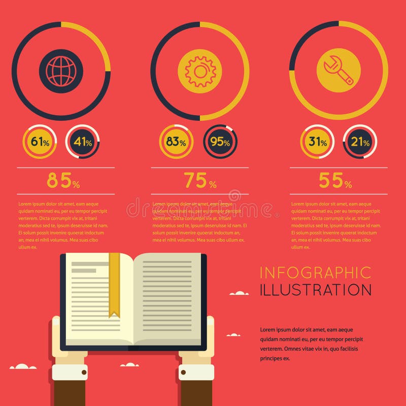Infographic of Digital Learning. Vector Illustration Decorative Design ...